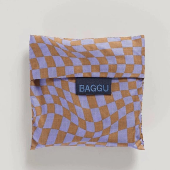 BAGGU | Bags | Nwt Standard Baggu Doggu Print Lavender Trippy Checker ...
